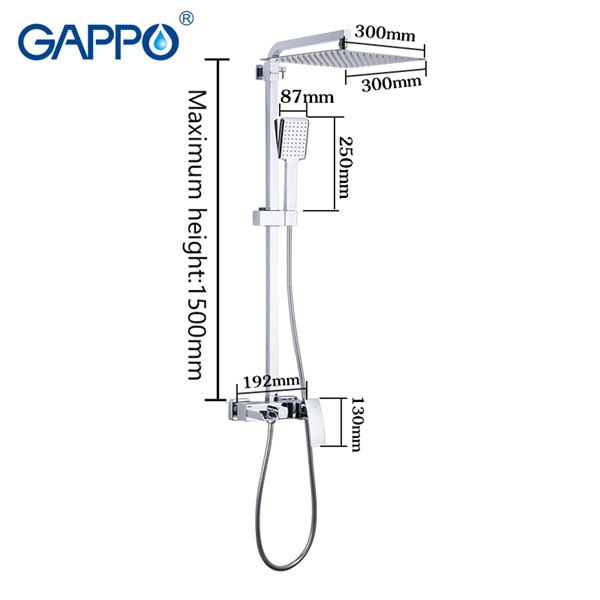 Душевая стойка Gappo G2407-20 – купить за 24 390 р. в Москве | Интернет-магазин Missaqua