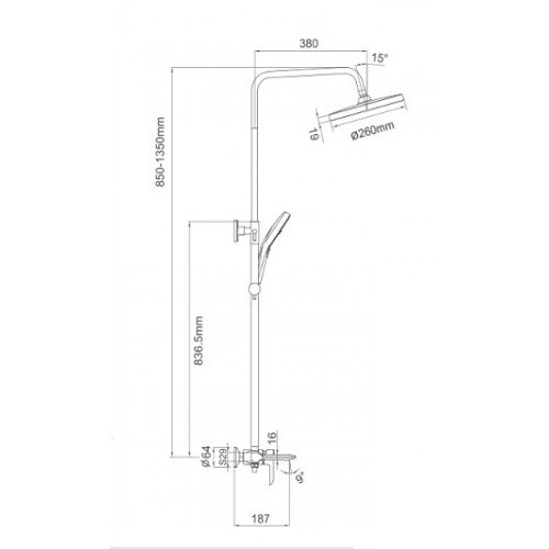 Душевая стойка Gappo G2403-8 – купить за 22 609 р. в Москве | Интернет-магазин Missaqua