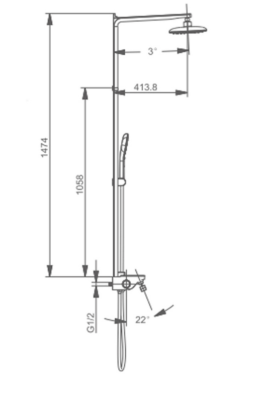 Душевая стойка Gappo G2495-3 – купить за 29 811 р. в Москве | Интернет-магазин Missaqua