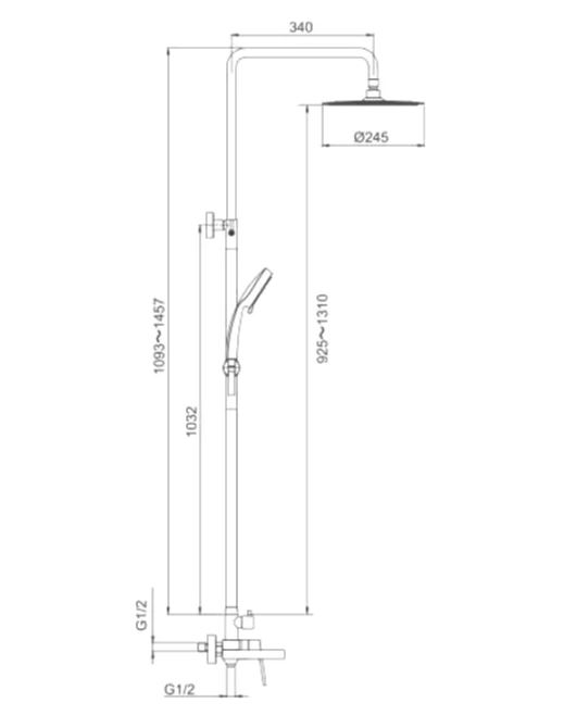 Душевая стойка Gappo G2499-30 – купить за 18 399 р. в Москве | Интернет-магазин Missaqua